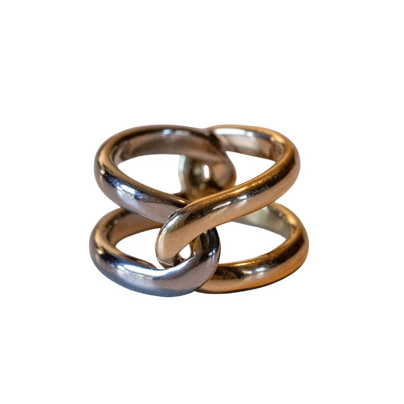 Bague CARTIER "Puzzle" en or jaune et or blanc – Castafiore