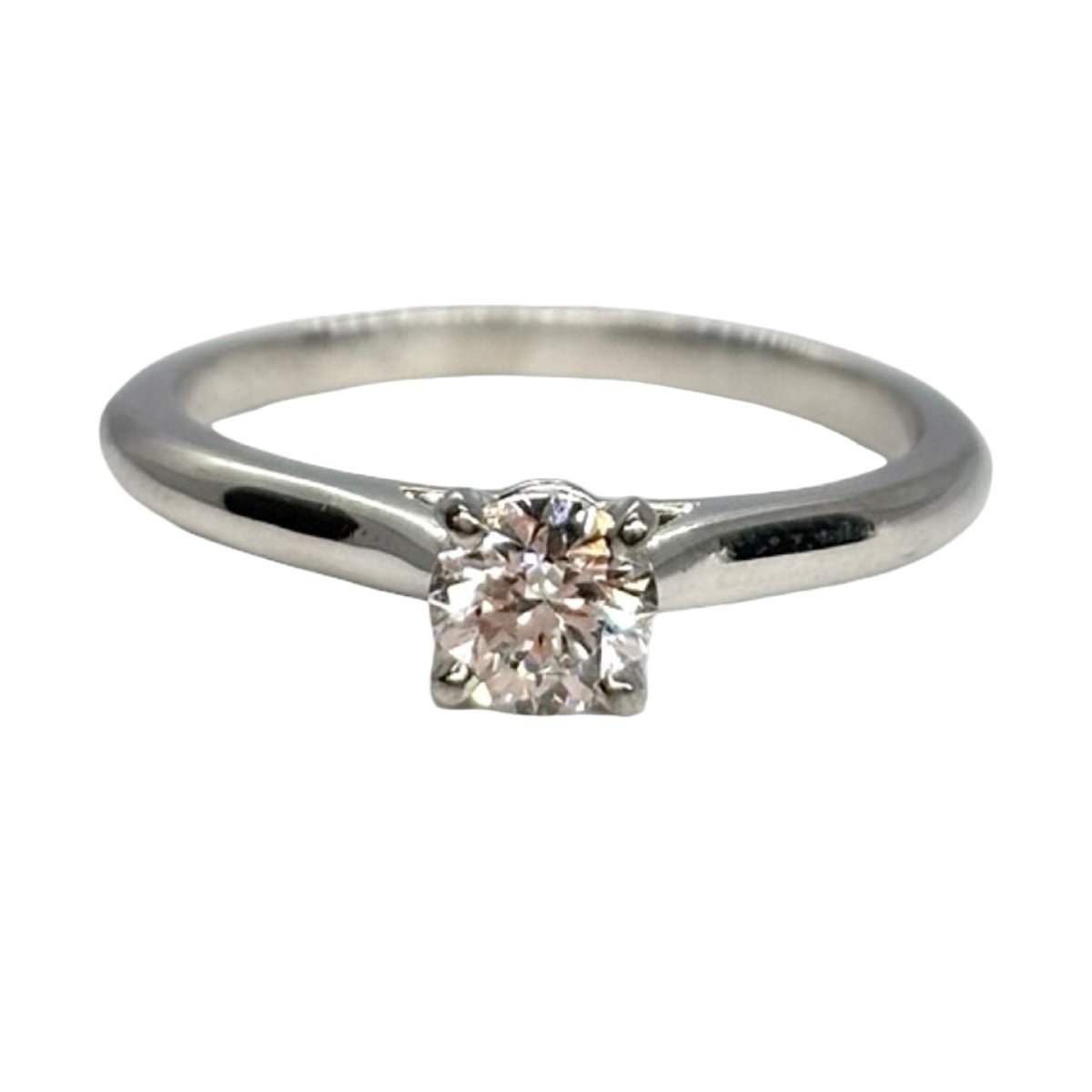 Ring Solitaire CARTIER in paltinium and diamond – Castafiore
