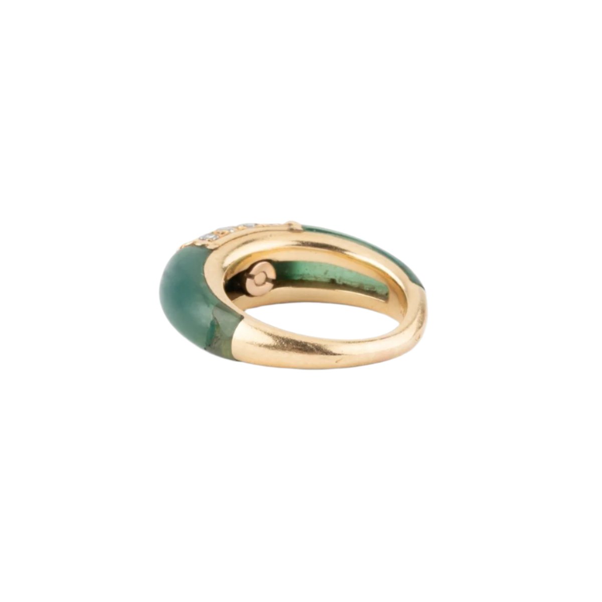 VAN CLEEF & ARPELS “Philippine” Jonc ring in yellow gold, green jade a ...