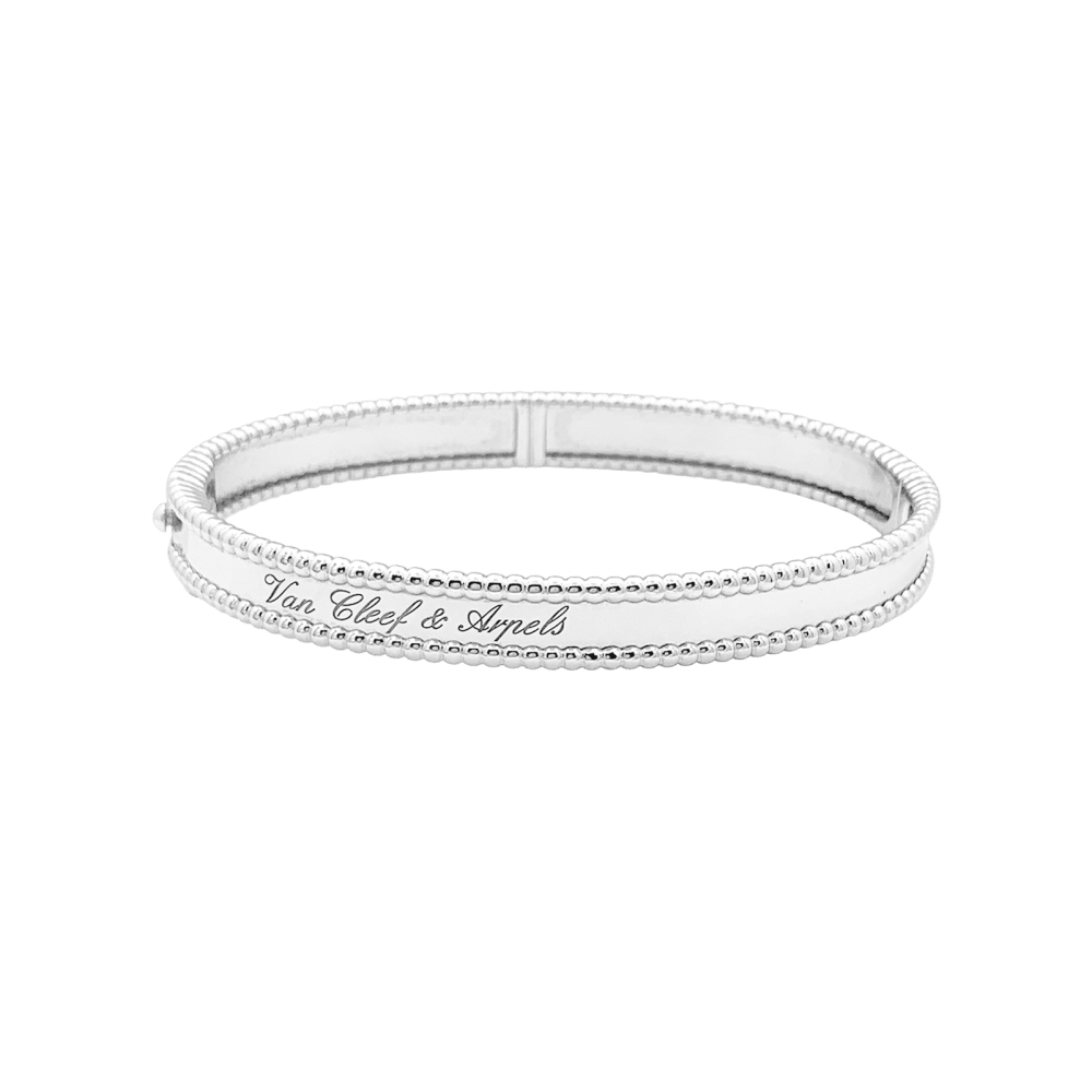 Bracelet VAN CLEEF & ARPELS "Perlée Signature" necklace in white gold ...