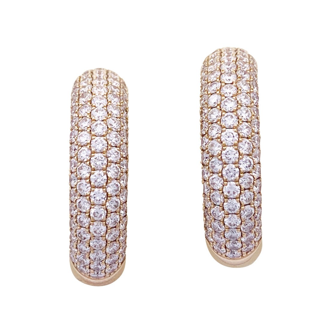 MESSIKA “Divine Enigma” hoop earrings in pink gold and diamond – Castafiore