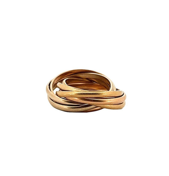 CARTIER “Trinity Semainier” ring in three golds – Castafiore