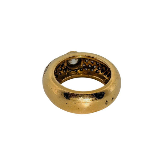 Jonc ring in yellow gold and diamonds – Castafiore